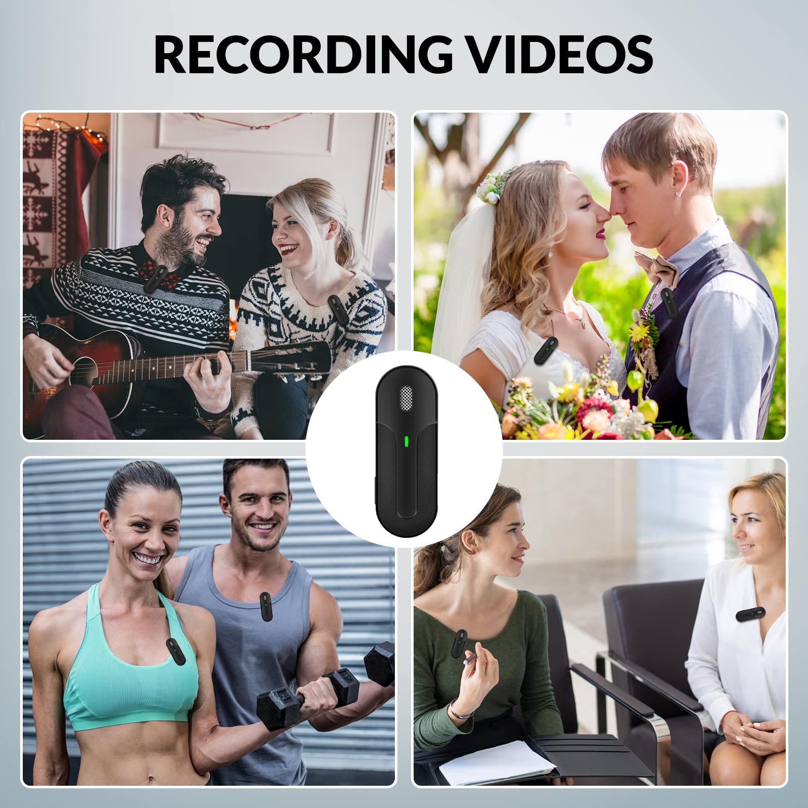 2Packs Wireless Lavalier Microphone for iPhone Ipad with Portable Charging Case Box for YouTube Video Recording, Vlog, Interview, School Class, Gym, Live Stream
