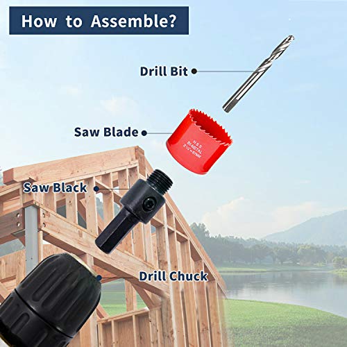 80mm Hole Cutter Laiwei HSS Bi-Metal Hole Saw&Cutter for Wood Plastic Drywall & Metal Sheet 3-1/8“(80mm)3.15inch