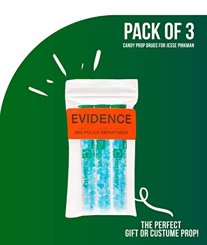 Cool TV Props Breaking Bad Gifts β Blue Rock Candy Prop for Jesse Pinkman, Walter White Costume β TV Show Accessories Pack of 3