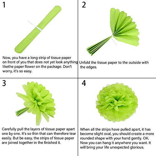 Luckystar St Patricks Day Party Decorations Green Party Decorations Kit Green Paper Fans Decoration Set (Grass Green)