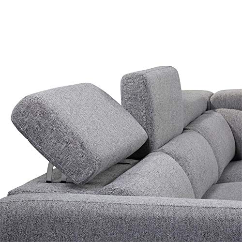 Steve Silver Isla Gray Tweed Fabric Power Reclining Sectional