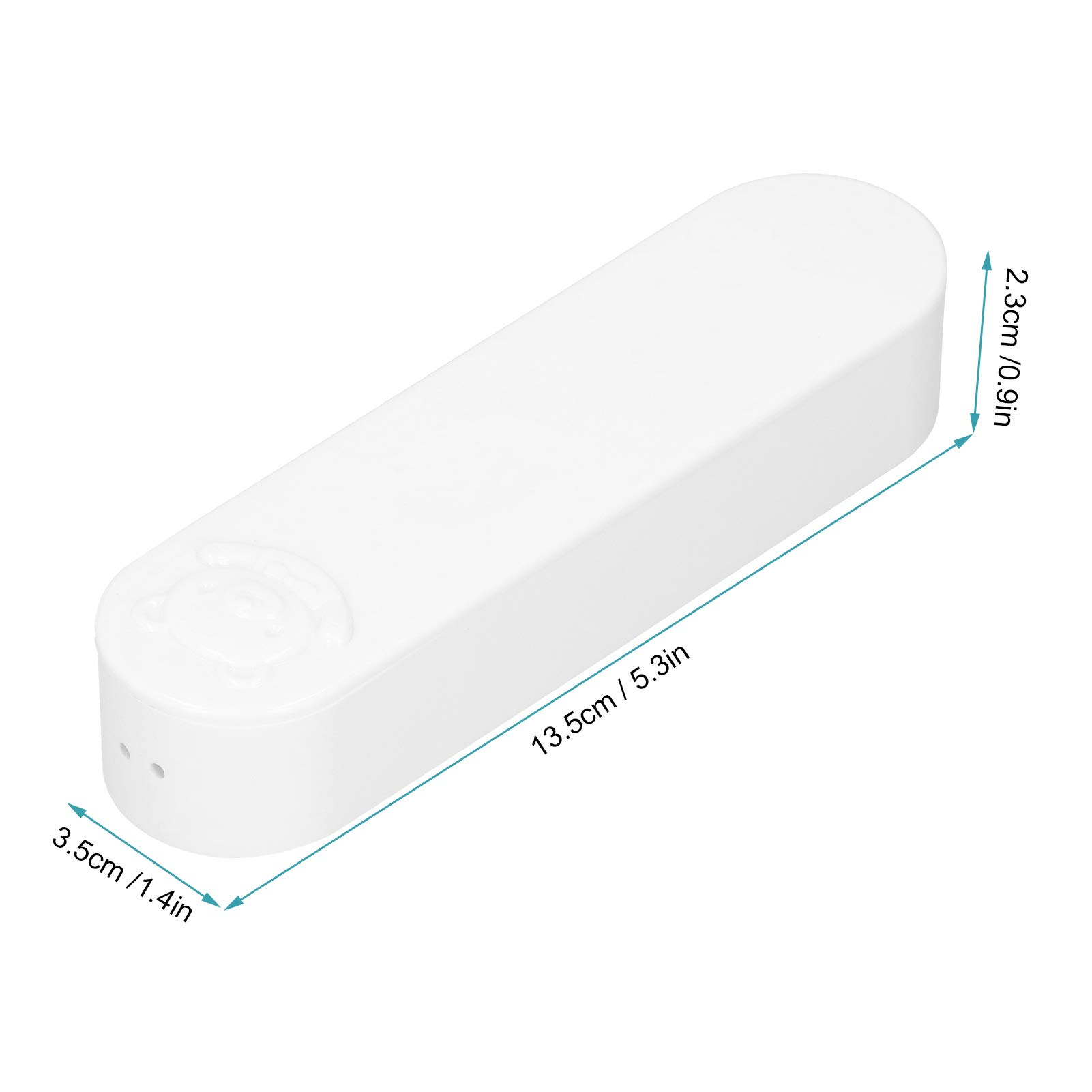 Zerodis Cotton Swab Box, Cartoon Bear Pattern Mini Travel Swab Case Unique Keepsake Trinket Box with Cover for Home Office(White)