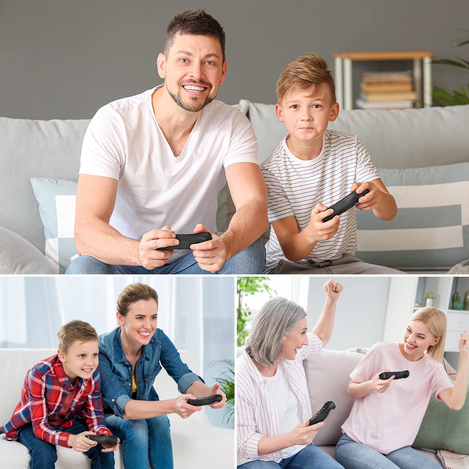 2 Pack Wii Controller, 2 in 1 Wii Remote Controller with Motion Plus for Nintendo Wii and Wii U, Wireless Wii Remote Game Controller with Silicone Case and Wrist Strap (Black)