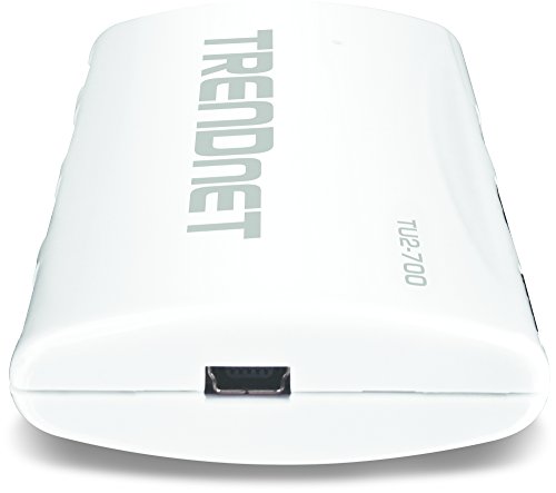 TRENDnet USB 2.0 7-Port High Speed Hub, 5V/2A Power Adapter, Up to 480 Mbps USB 2.0 Connection Speeds, 10 Watts Total Power, Compatible with Windows, Mac, and Linux, White, TU2-700