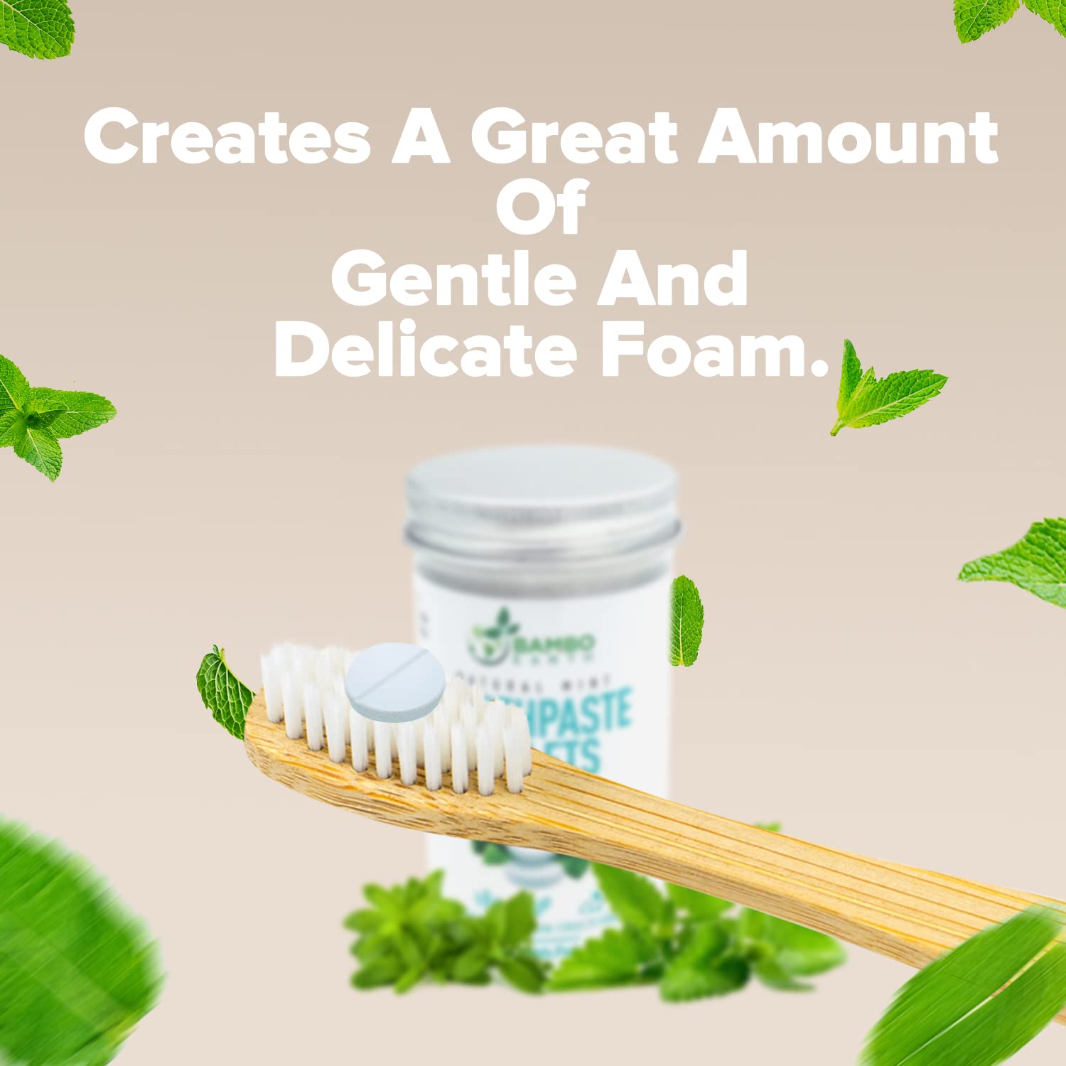 200 Pack Natural Toothpaste Tablet Bits - Chewable Mouthwash Whitening Burts Bees Bite Tablets For Teeth SLS & Fluoride Free Eco & Travel Friendly With Zero Waste Packaging - Mint & Activated Charcoal