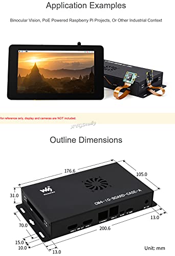XYGStudy Metal Box (A) Designed for Raspberry Pi Compute Module 4 IO Board, Comes with Cooling Fan, to Build Your Own Raspberry Pi CM4 Mini PC Easily (CM4-IO-BOARD-CASE-A)