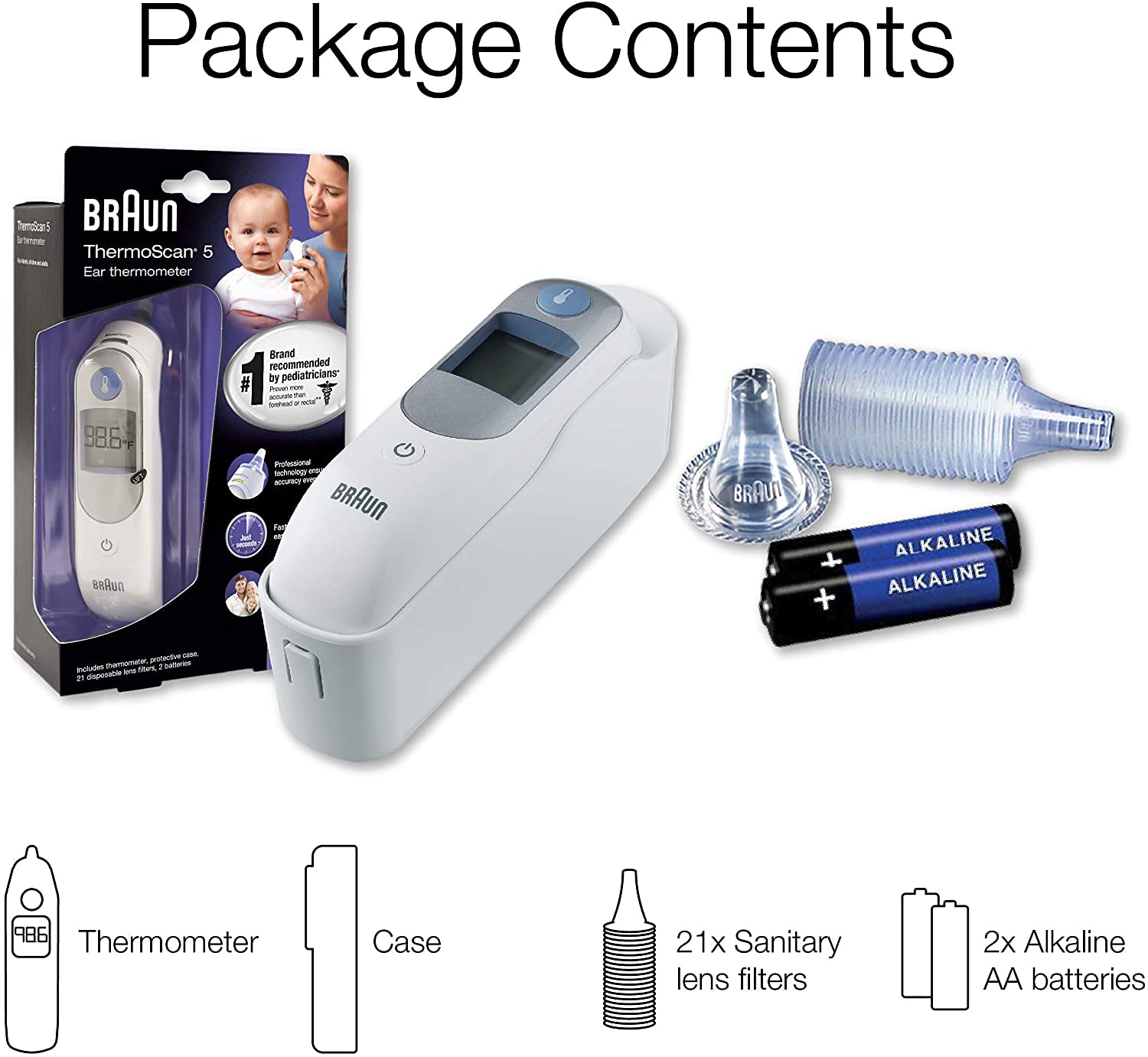 Braun ThermoScan 5 Ear Thermometer - IRT6500 (Pack of 1)