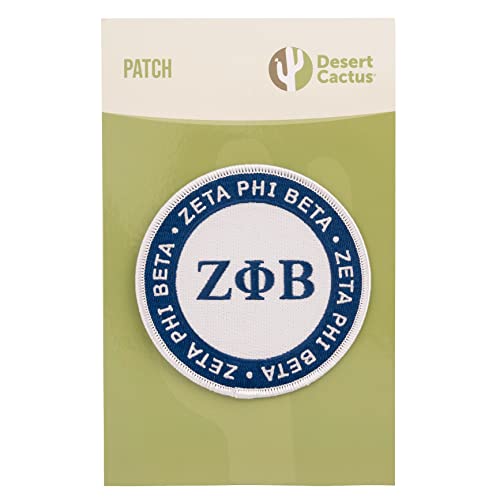 Desert Cactus Zeta Phi Beta Sorority Patch Embroidered Appliqué Sew or Iron On Greek Blazer Jacket Bag (Patch 6)