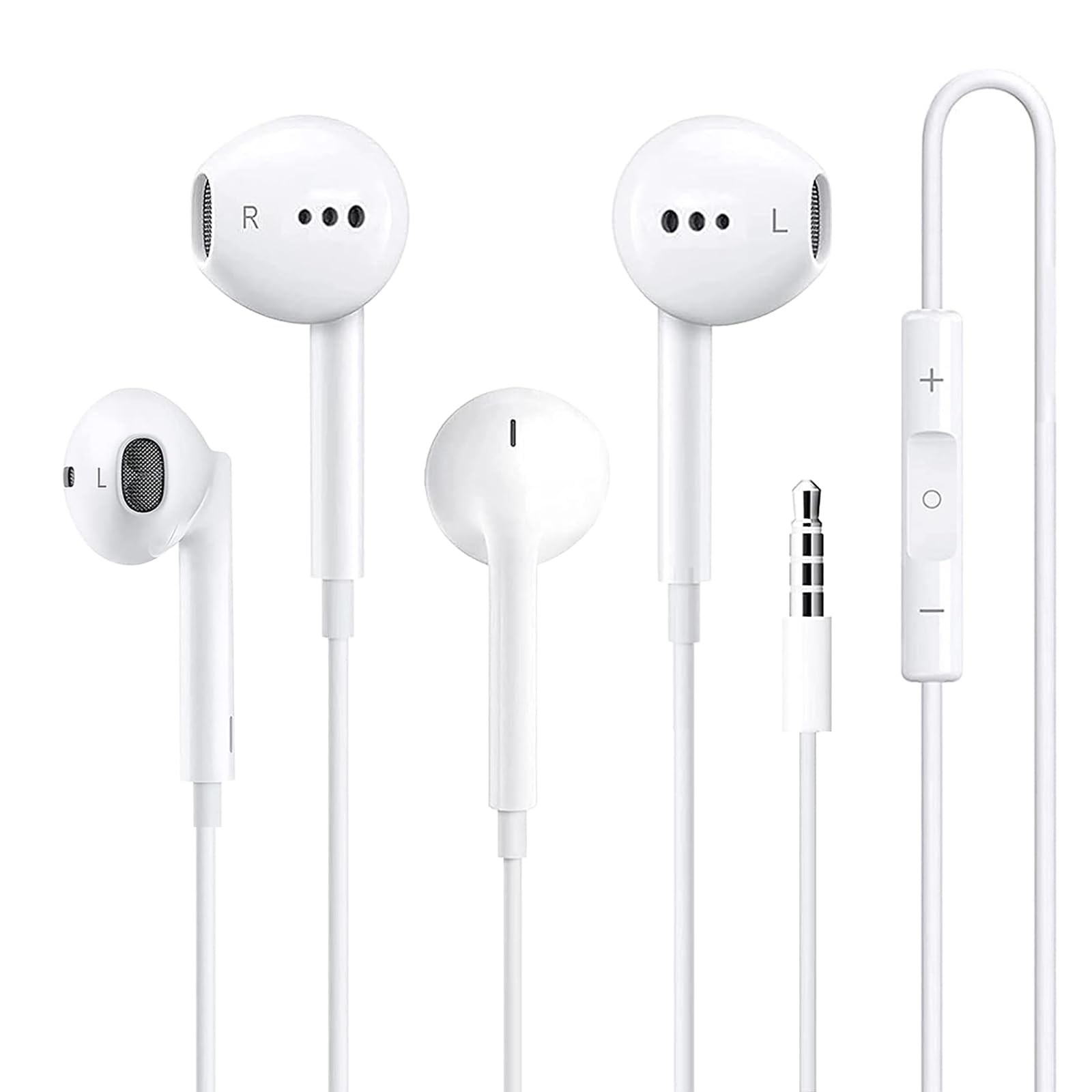 2 Pack with Apple Earbuds 3.5mm Wired Earbuds/Headphones with 3.5mm Plug/Earphones Built-in Microphone & Volume Control【Apple MFi Certified】 Compatible with iPhone,iPod,Computer,MP3/4, Android
