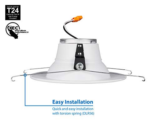 NICOR Lighting DLR565121203KWH LED Downlights, 1 Count (Pack of 1), White