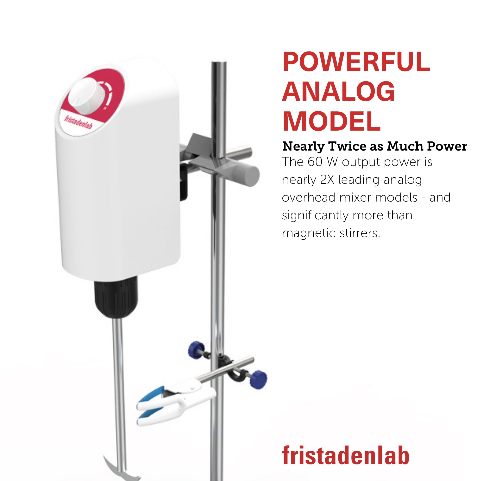 Fristaden Lab Overhead Stirrer | Powerful Analog Lab Mixer | 10 L Capacity | USA Company