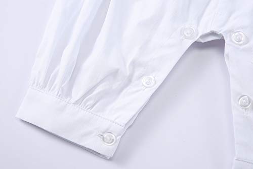 Bow Dream Baby Boy's 3 Pcs Christening Baptism Outfit Infant Romper Short Sleeve 12-18 Months