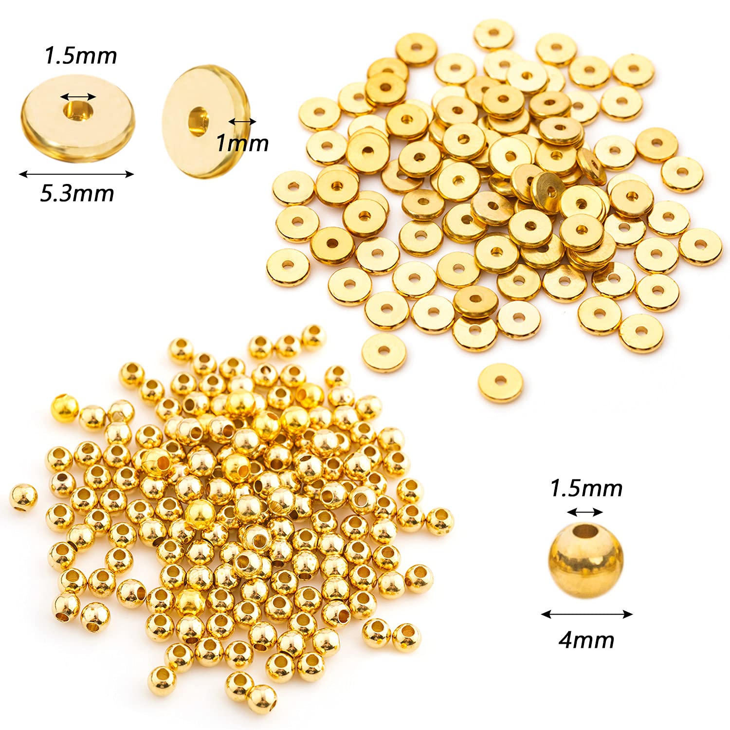 4100 Pcs Clay Beads Kit, Beads for Jewelry Making, Flat Polymer Clay Beads with Alloy Beads, Spacer & Crystal Line for Jewelry Making, Bracelets Necklace Earring DIY Craft Kit (6mm, 10 Colors Beads)
