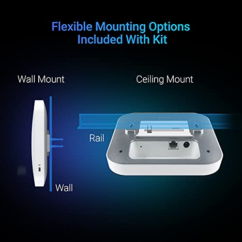 EnGenius EWS357AP WiFi 6 AX1800 2x2 Gigabit Wireless Access Point with 1Gbps Port, OFDMA, MU-MIMO, PoE+, WPA3, 1GB RAM, License-Free Management Tools (Power Adapter Not Included)