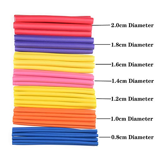 MY LIKE 20-pack 9.5" Twist-Flex Soft Bendy Foam Hair Roller Flexible Curing Rods-Hair Curlers For Long,Medium and Short Hair(Diameter 0.8cm)