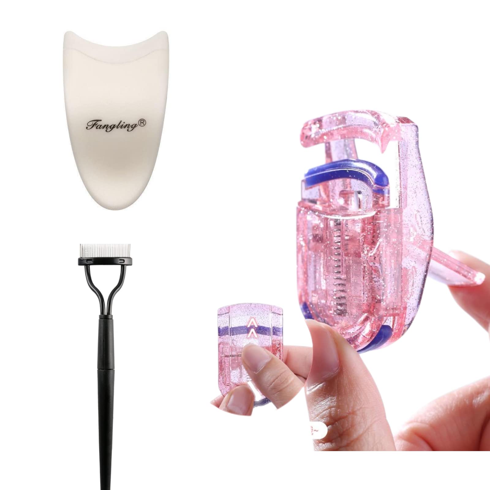 3 in 1 Eyelash Applicator Tool Eyelash Curler Lash False Eyelash Clip Application Tool Kit (3 in 1 Eyelash Applicator Tool)