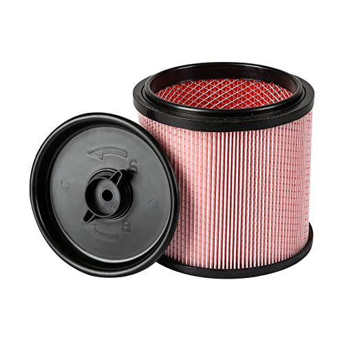 Amazon Basics Fine Dust Cartridge Filter & Retainer, 5 to 20 Gallon, Non-HEPA, Red