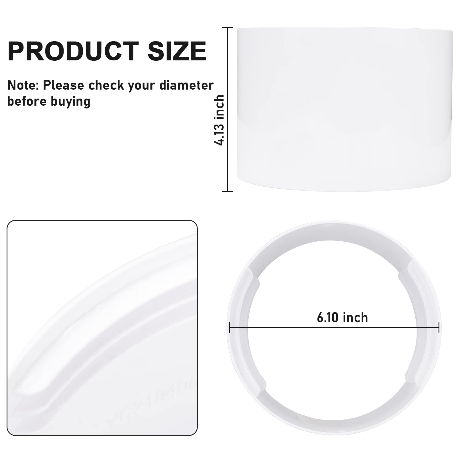 5.9 Inch Portable Air Conditioner Hose Connector, AC Hose Coupler Adapter Extender Fits Clockwise and Counter-Clockwise Thread Hose Extension