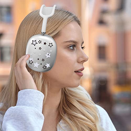 AIIEKZ Case Cover for AirPods Max, Painted Soft TPU Anti-Scratch Protective Ear Cups Case for Apple Airpods Max Headphones (Stars)