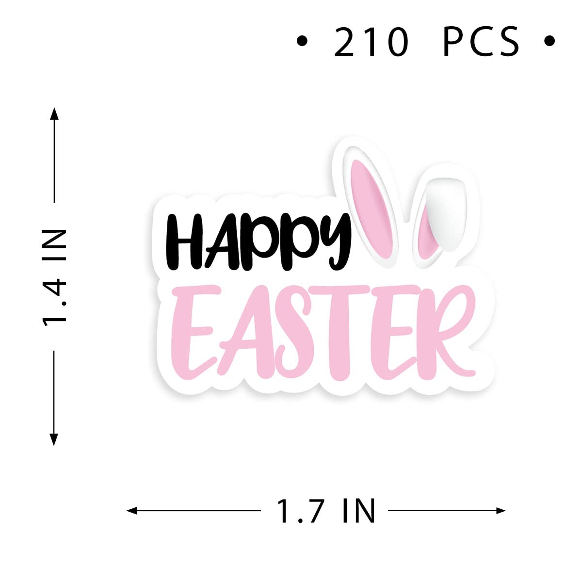 210 PCS Happy Easter Bunny Stickers,Cute Easter Small Business Envelopes Stickers for Handmade Goods/Small Business Packages/Bags ,Easter Theme Small Shop Business Stickers for Envelopes Seals