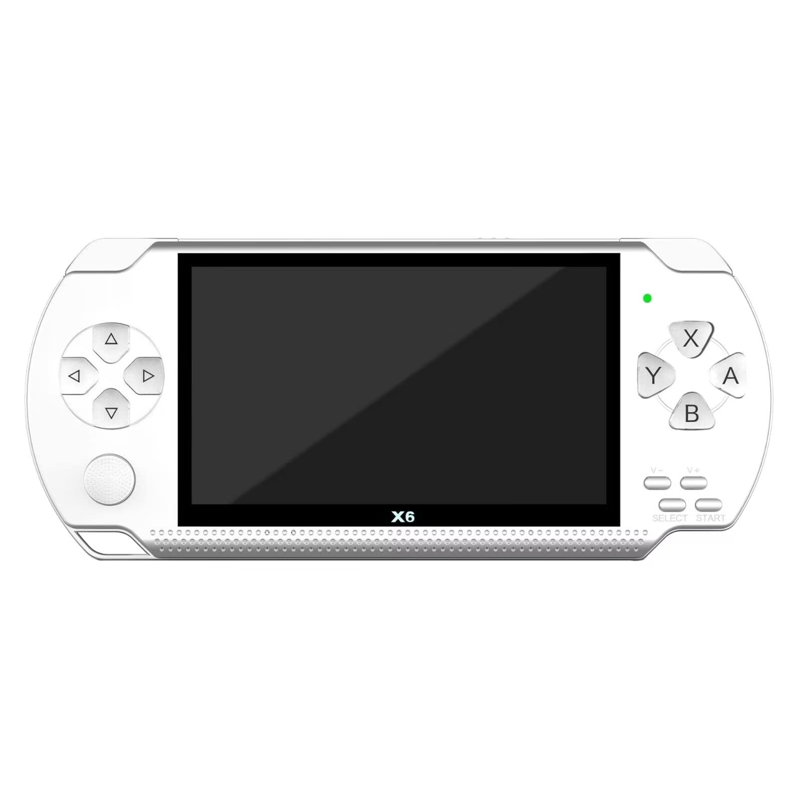 4.3" 8GB 128 Bit Retro Handheld Game Console Portable Video Game Built-in 10000 Games and Supports for Image Browsing and Interface Display - White