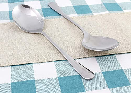Cornucopia Stainless Steel X-Large Serving Spoons (2-Pack), Serving Utensil, Buffet & Banquet Style Serving Spoons-(2 Spoons)
