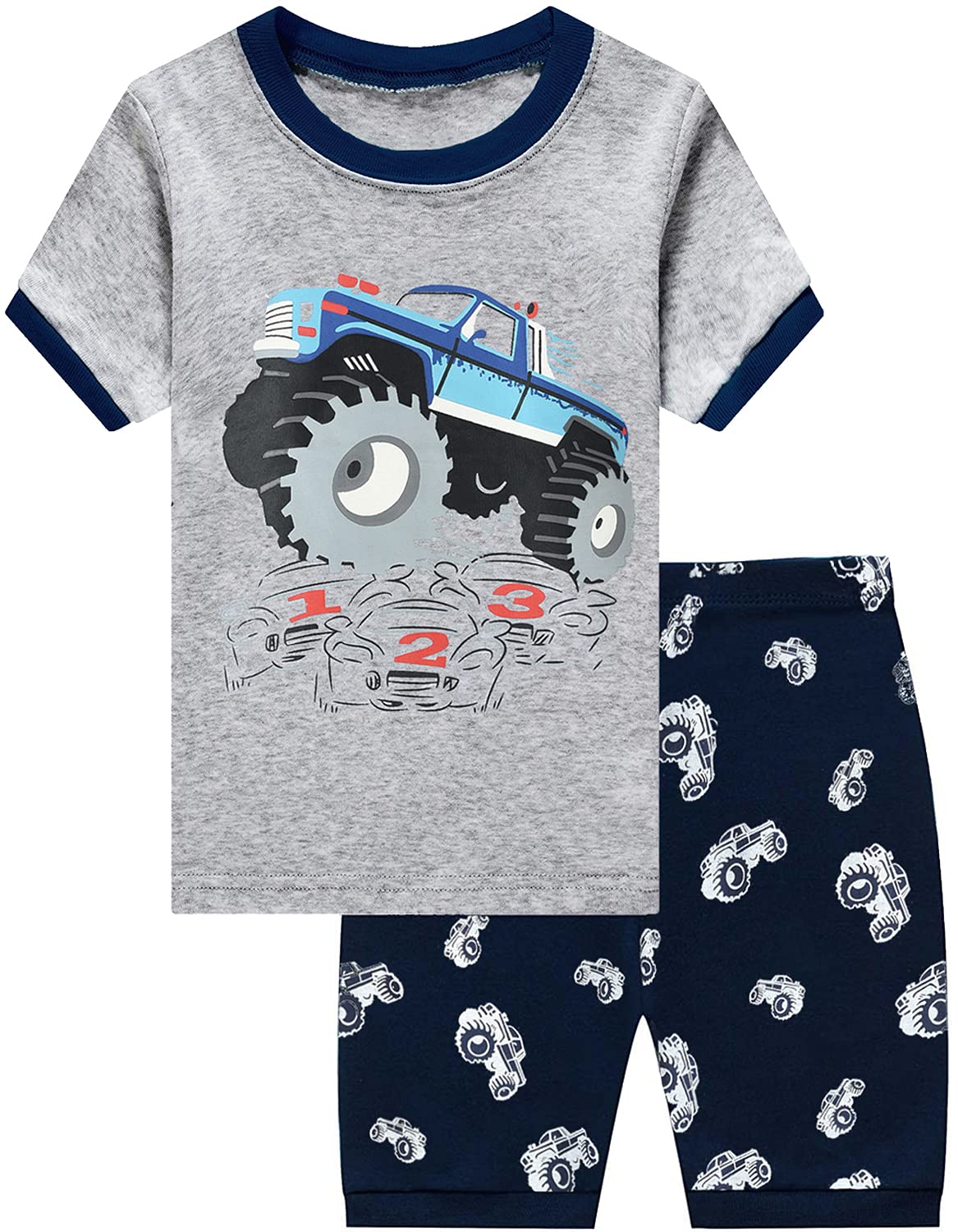 Boys Pajamas Monster Machines Little Kids Pjs Short Sleeve Toddler Jammies Children Sleepwear 4T