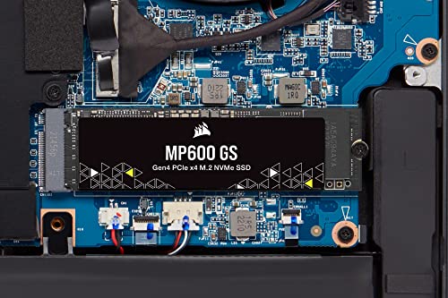 Corsair MP600 GS 2TB PCIe Gen4 x4 NVMe M.2 SSD – High-Density TLC NAND – M.2 2280 – DirectStorage Compatible - Up to 4,800MB/sec – Great for PCIe 4.0 Notebooks - Black