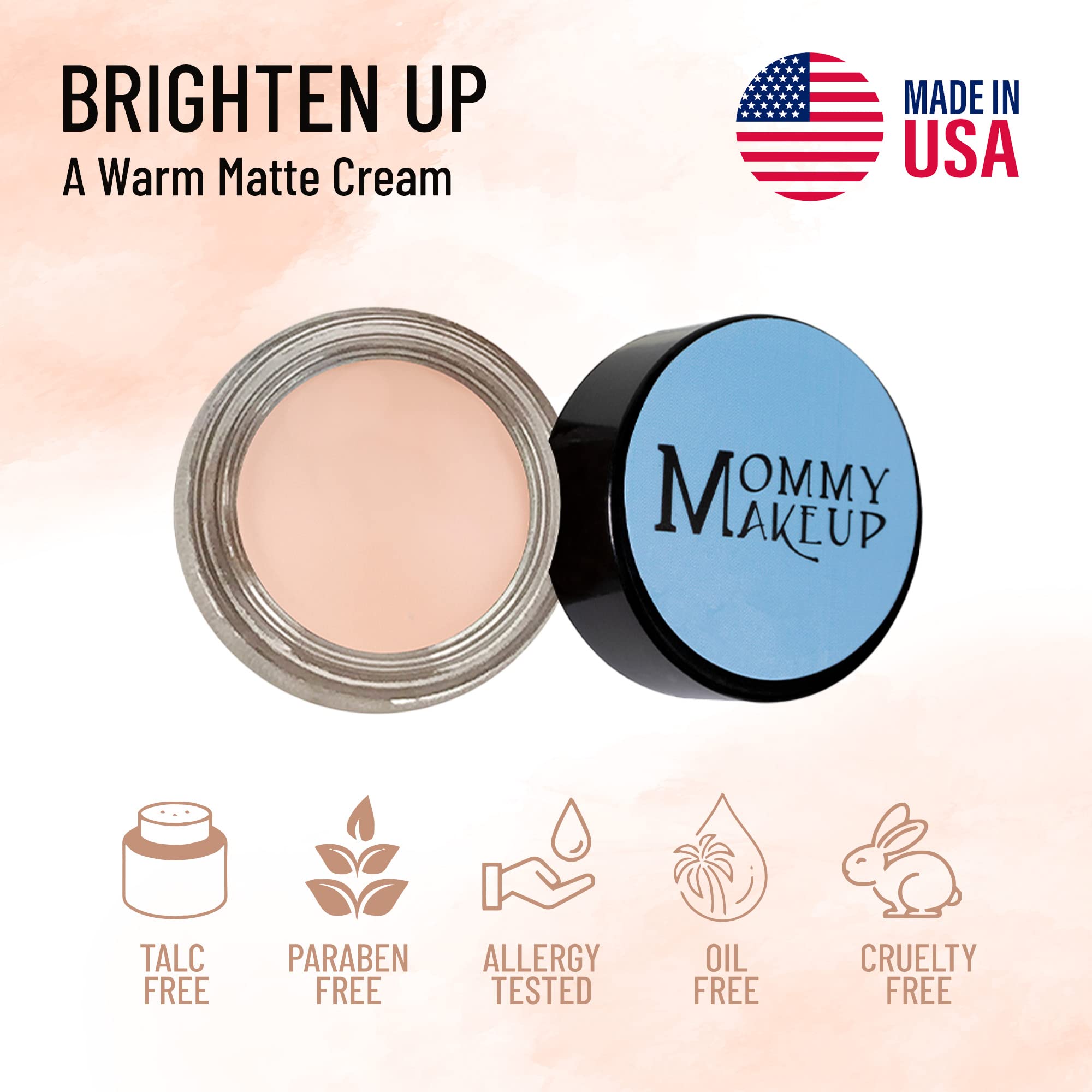 Any Wear Creme Eyeshadow - Waterproof, Smudge-proof, Highly Pigmented - Cream Eye Shadow for Eyes, Cheeks & Lips - Oil-free, Paraben-Free, Cruelty Free (Brighten Up) by Mommy Makeup