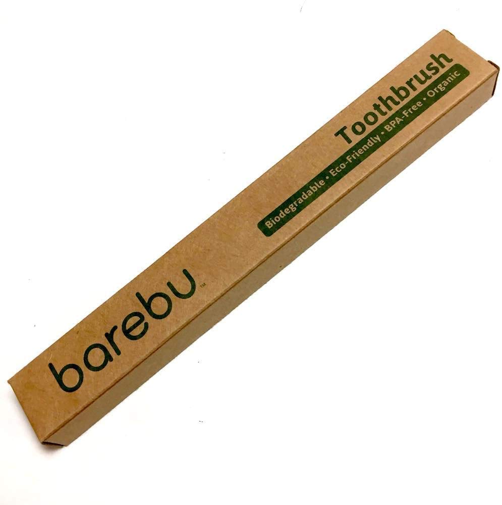 BPA-Free, Organic Bamboo Toothbrush with No-Glue Bristles - Compostable, Biodegradable, Vegan (8-Pack) (Black, Soft Bristles)