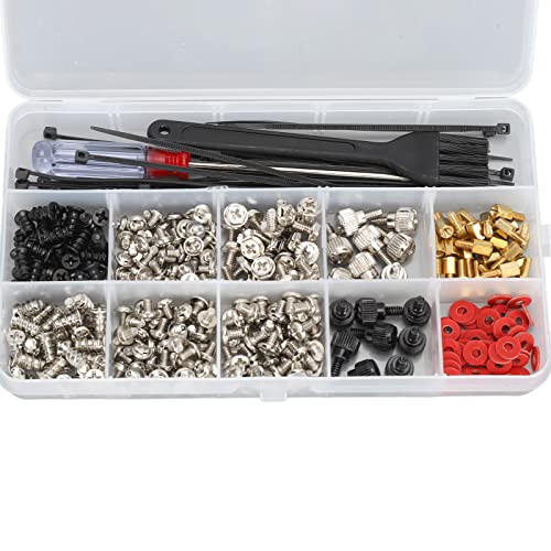 362Pcs Portable Computer Screw Replacement Tool Kit Computer Screw Assortment Mini Magnetic Screwdriver Small Cleaning Brush For Computer Maintenance