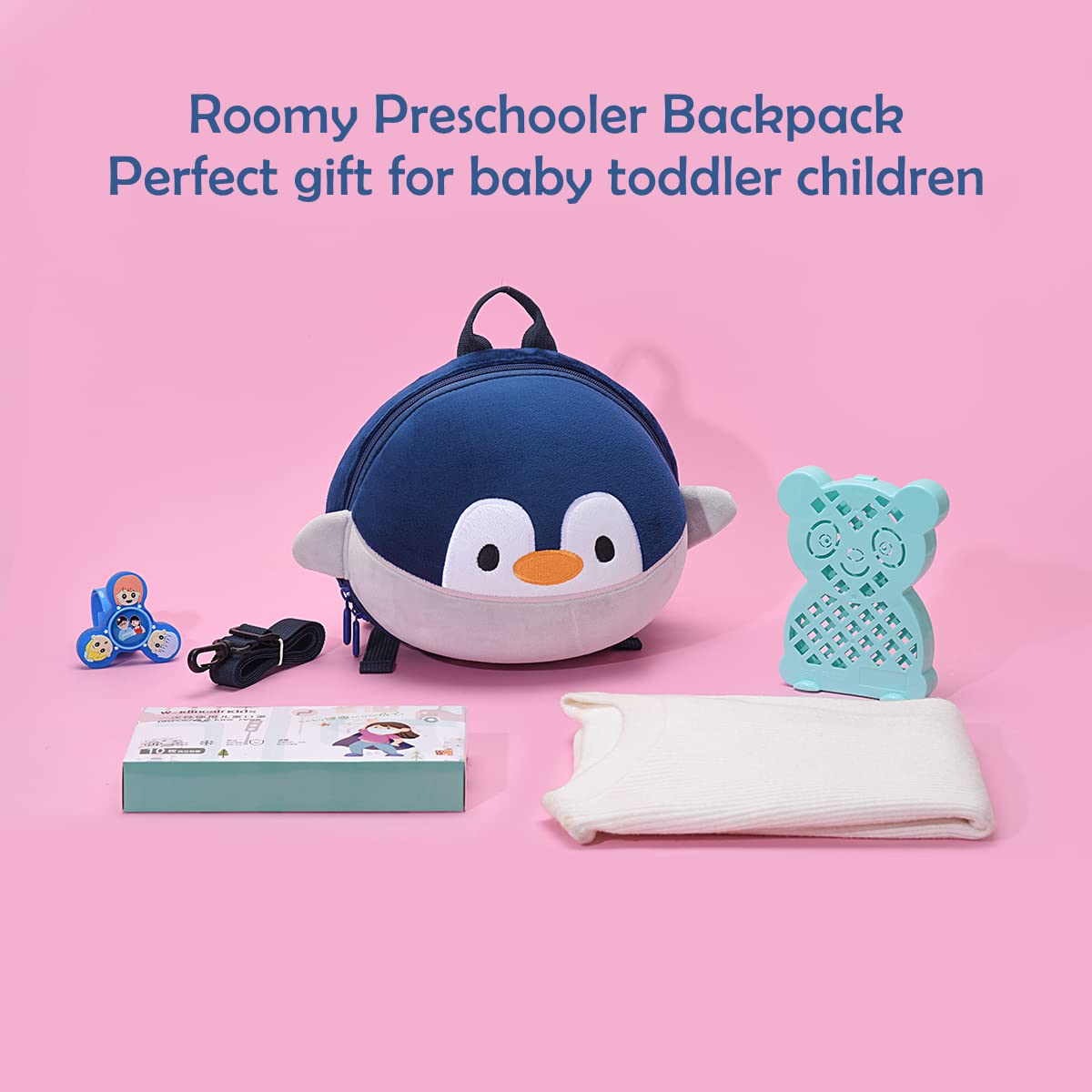 Toddler Backpack Leash for Baby,Child Backpack Harness,Cute Animal Backpack for Kid,Small Backpack Preschooler Leash(Penguin)