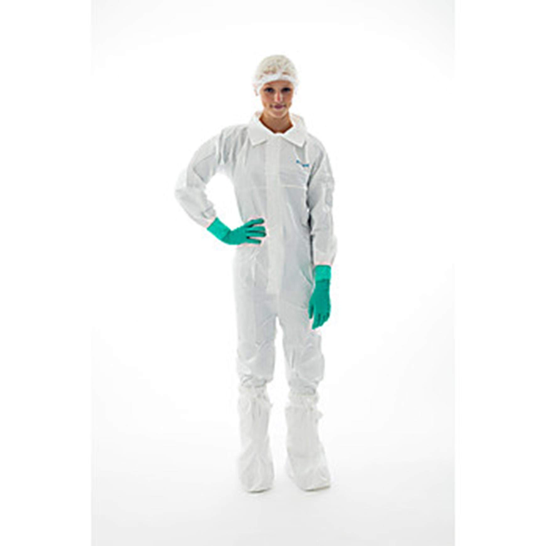 Ansell S-BDCCT-L BioClean Coverall with Collar, Anti-Static, White, Sterile, L (Pack of 20)
