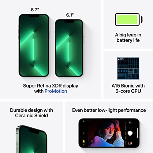 Apple iPhone 13 Pro, 1TB, Alpine Green - T-Mobile (Renewed)