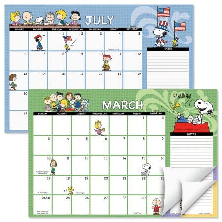 2024-2025 PEANUTSĀ® Desk Calendar Pad, 11-Inch x 16-1/4-Inch Size, Large 24-Month Bookstore-Quality Calendars for Kitchen & Office, by Current