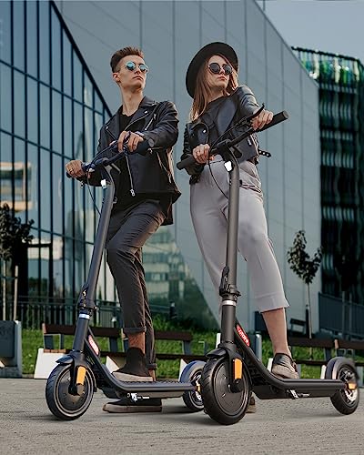 Atomi Electric Scooter E20, 500W Motor Electric Scooter with 19 Miles Long Range, 15.6 Mph Speed, Portable Folding Commuting Scooter for Adults with Double Braking System and Smart App