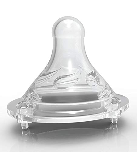 Avima Baby Silicone Nipples for Wide Neck Bottles, Slow Flow 0-6 Months (Set of 6)