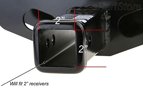 LFPartS USA Flag Metal Trailer Hitch Cover (Fits 2" Receivers, Black & Chrome with Thin Blue line)