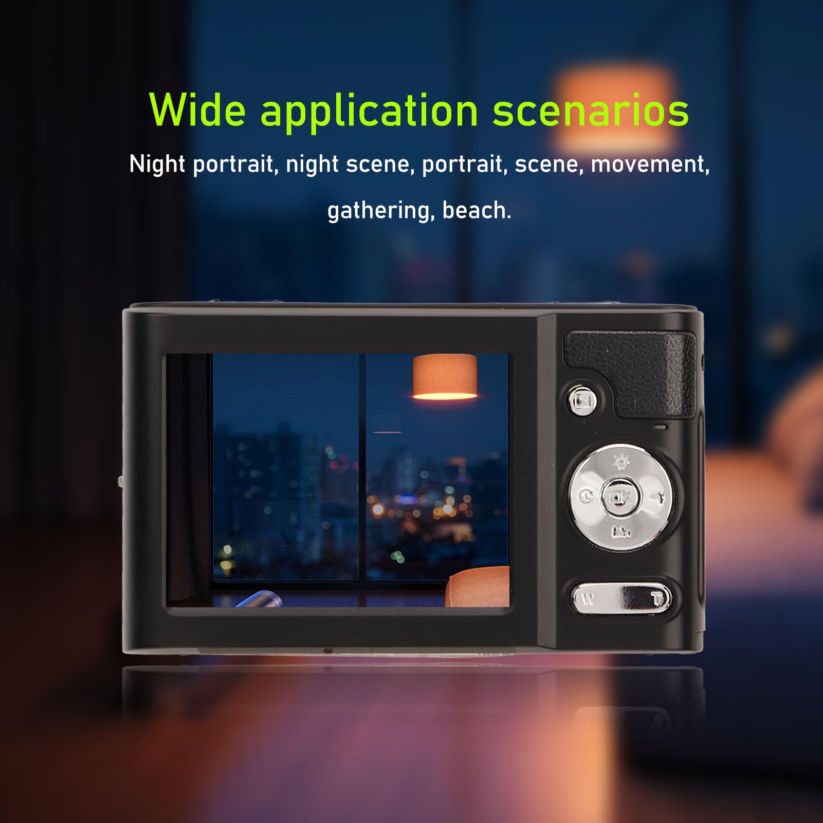 30MP Digital Camera, 2.7in 8X Digital Zoom Point and Shoot Camera, Video Camera with Face Recognition Auto Focus Vlogging Camera Support Tripod Mounting