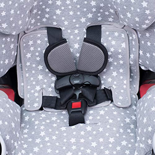 JYOKO Kids Cotton Cover Liner for car seat Compatible with Graco 4Ever DLX 4-in-1 (Cover, White Star)