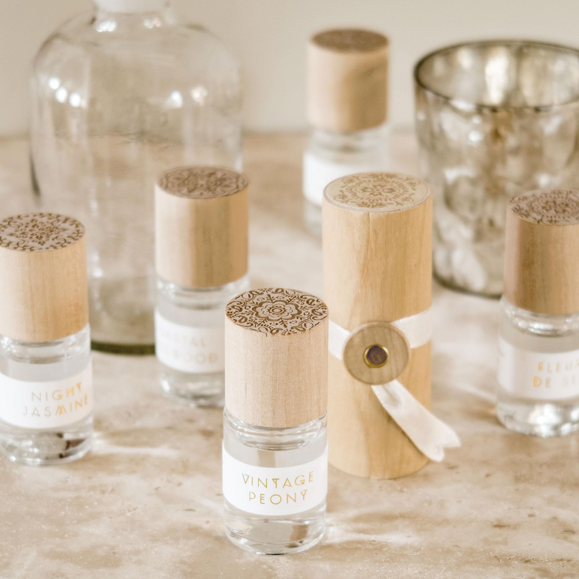 Skeem Print Block Rollerball Perfume - Coastal Driftwood - Natural Ingredients - Travel Perfume, Mini Perfume Oil (.5 fl oz)