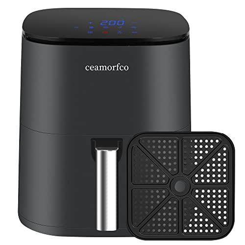 Air Fryer Oven 6 Quart Compact air fryers Oilless Oven 12-in-1 Nonstick and Dishwasher-Safe Basket, Exclusive Recipes, Tempered Glass Display, Custom