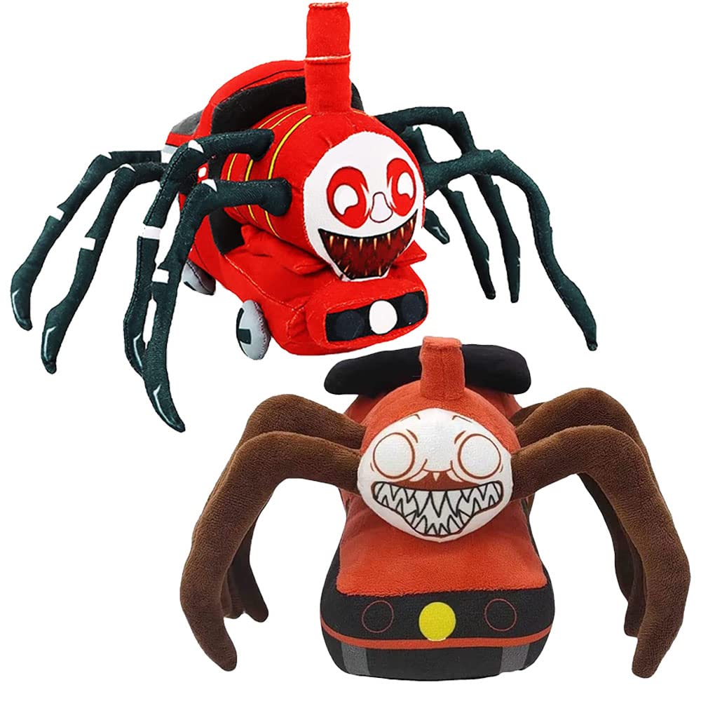 2PCS Choo Choo Charles Plush, Charles Train Toy, Monster Horror Game Plush, Spider Plush Toy, Best Gift Game Fans for Birthdays, Parties