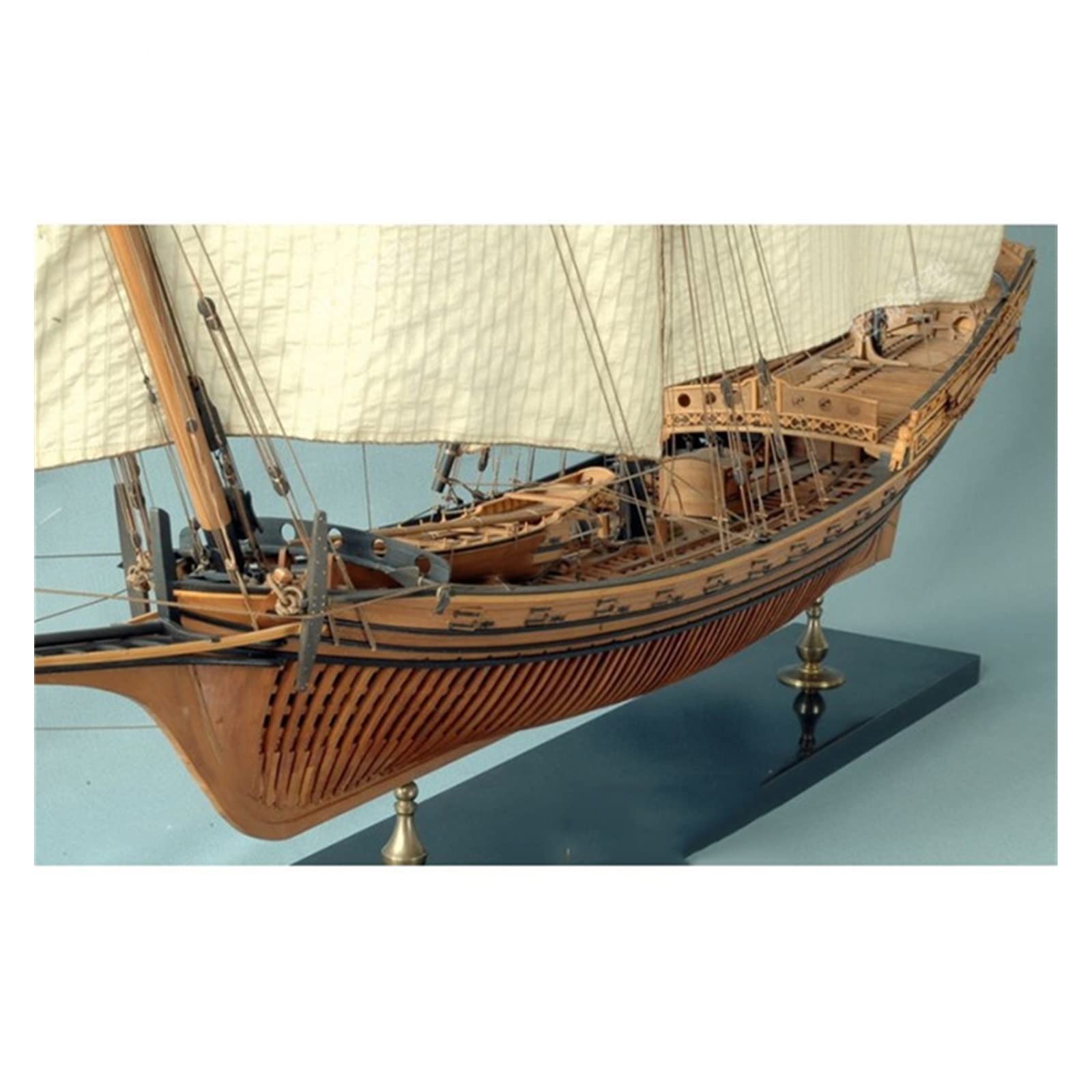 3D Model Space Sense 1/48 Full Rib Shark Le Requin Sailboat Model Kit Wooden DIY Handmade Boat Model Puzzle Sailing Theme Party