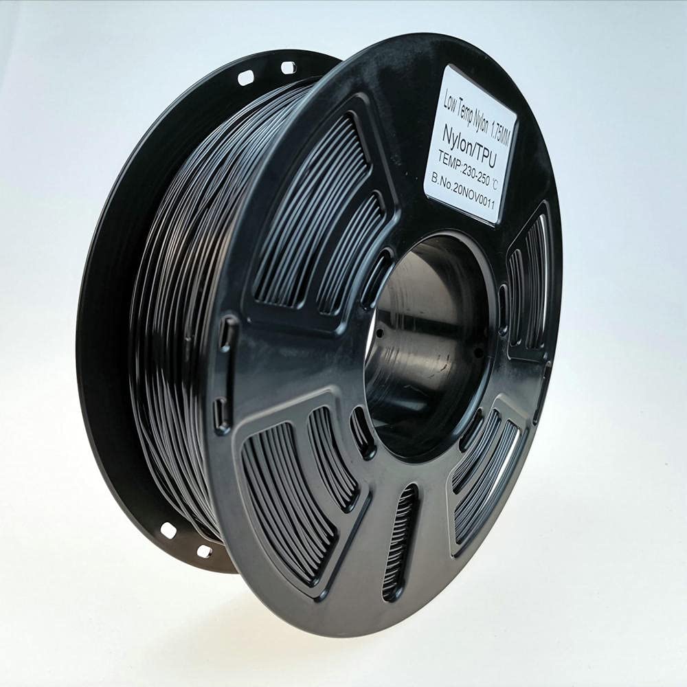 3D Printer Filament 1.75mm, Nylon/TPU Carbon Fiber, High Strength, High Toughness, Temperature Resistance 120°c, 1kg Spool