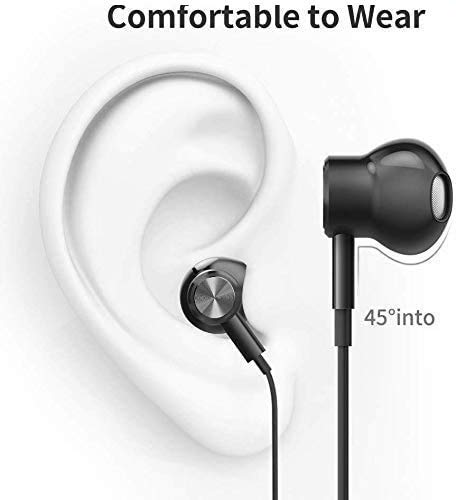 Urban Extreme USB Type C Earphones Stereo in Ear Earbuds Headphones with Microphone Bass Earbud with Mic and Volume Control Compatible with Samsung Galaxy S20 5G UW - Black (US Version with Warranty)
