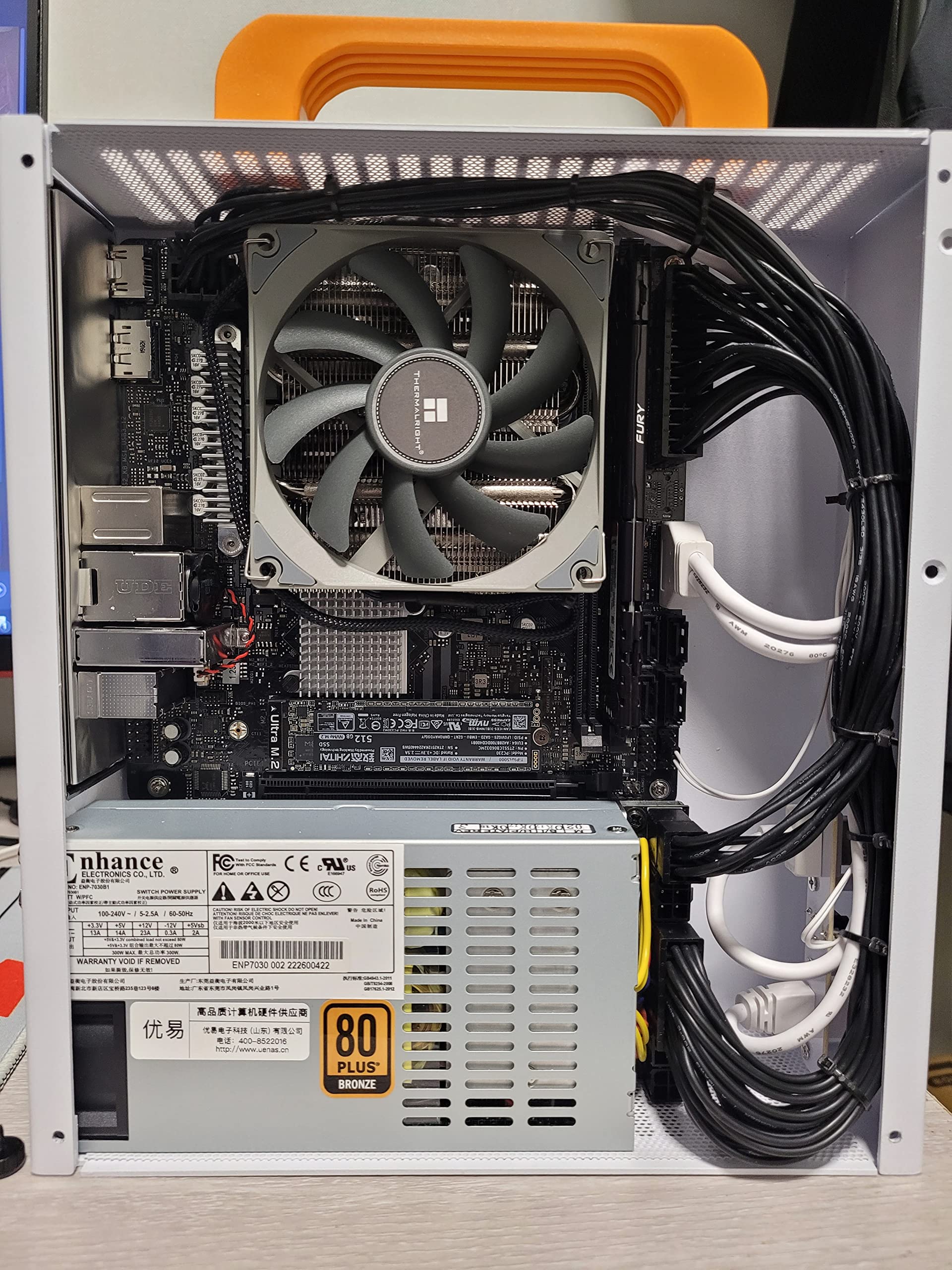 SharGwa PC K29 Painted Stainless Steel Mini ITX Case for 1u PSU with Handle Included