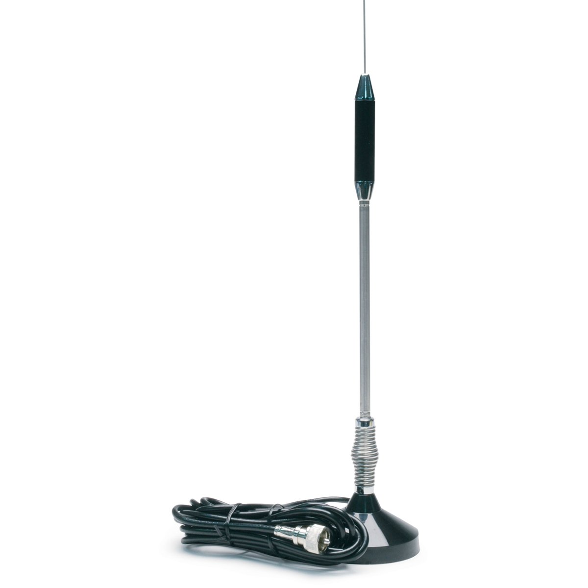 Uniden PRO401HH Professional Series 40 Channel Handheld CB Radio & RoadPro (RP-711) 24" Magnet Mount Stainless Steel CB Antenna Kit