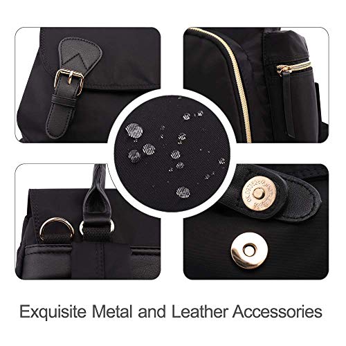 Baby Diaper Bag Backpack with Stroller Hooks, Pipi bear Multi-function Stylish Travel Diaper Back Pack for Mom and Dad, Baby Changing Bag, Maternity Nappy Bag for Boys and Girls, Large Capacity, Black