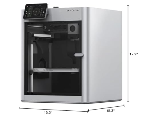 3D Printer X1-Carbon high Speed Multi-Color Support 16 Colors Printer Al Driver with LAN WAN Dual Printing DIY for Home and School Printing (Gray -X1-Carbon)